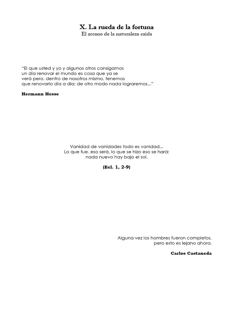 Arcano Mayor X: La Rueda de La Fortuna | PDF | Evolución | Naturaleza