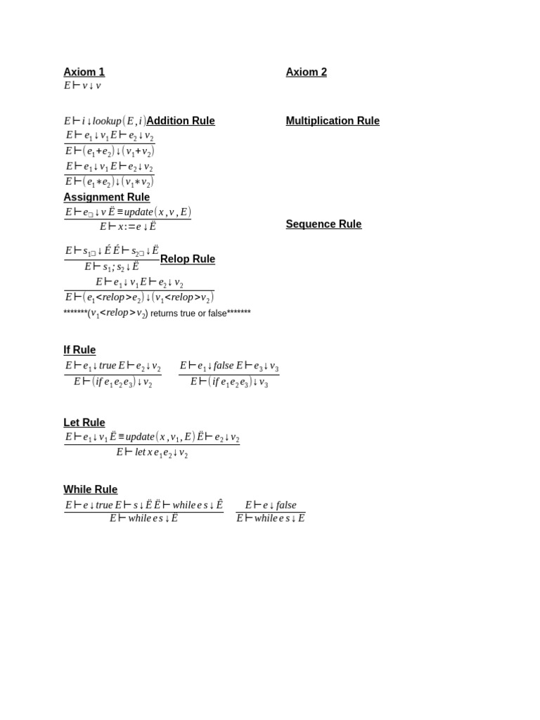 Formal Semantic Rules | PDF