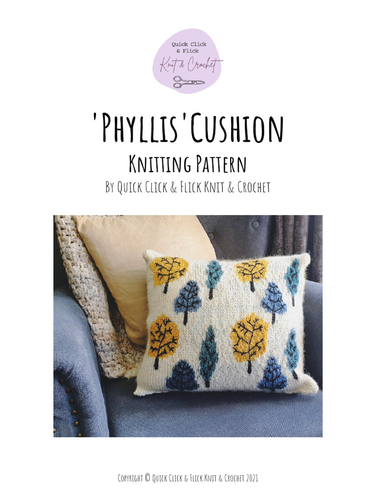 Phyllis Cushionv 224-06-22 | PDF | Knitting | Crochet