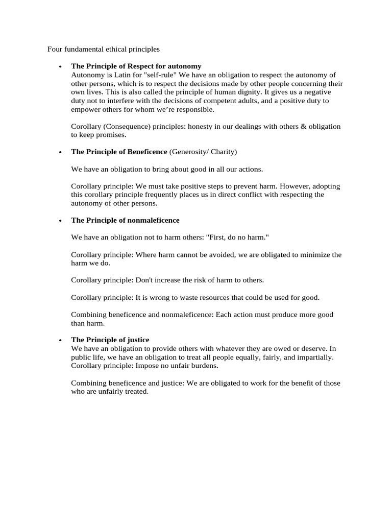 PFE 301 Module 3 Principle of Ethics | PDF