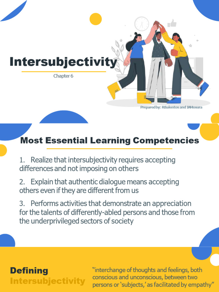 CHAPTER 6 Intersubjectivity PPT 1 | PDF | Disability | Poverty