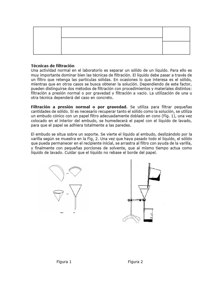 Técnicas de Filtración en Laboratorio | PDF | Filtración