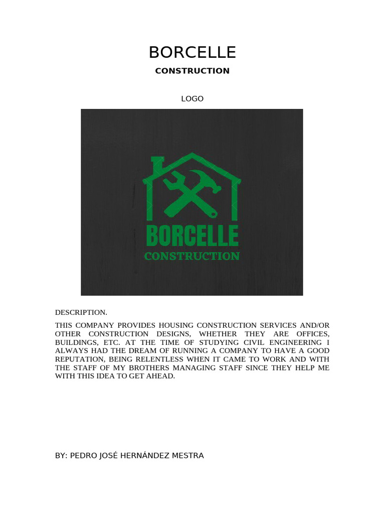 Borcelle Construction | PDF