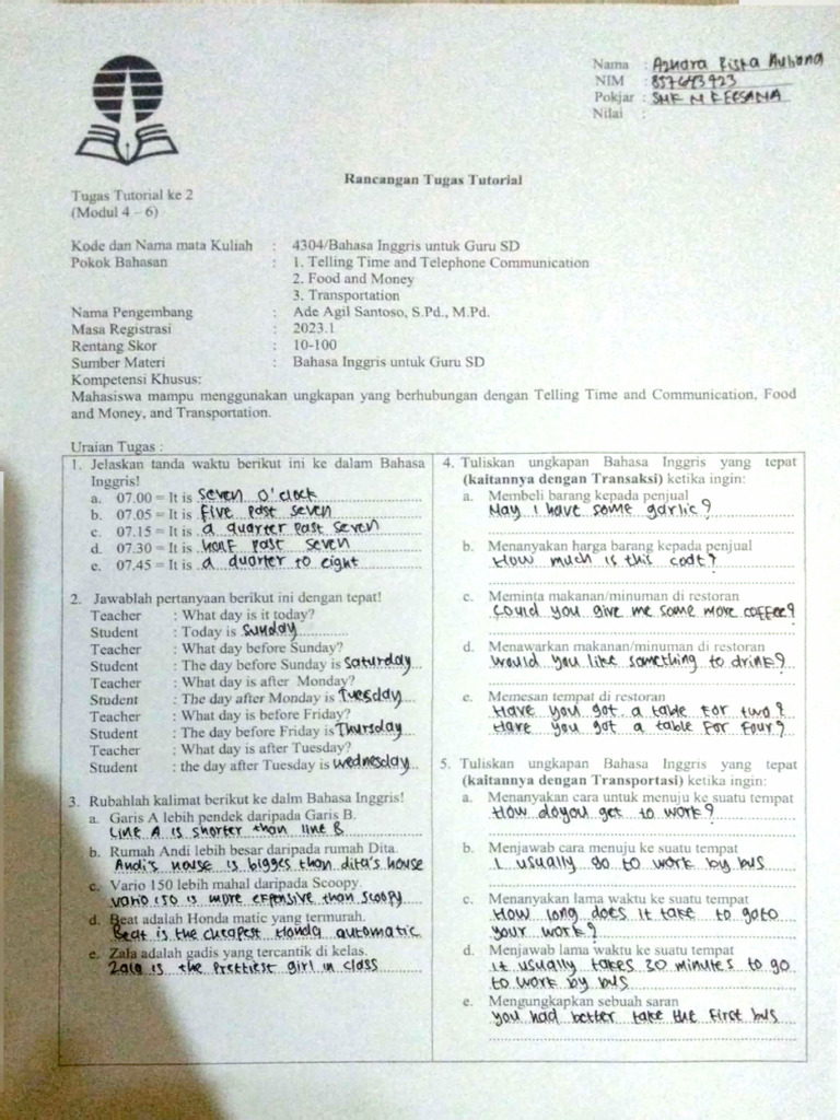 Tugas 1 - Bhs Inggris | PDF