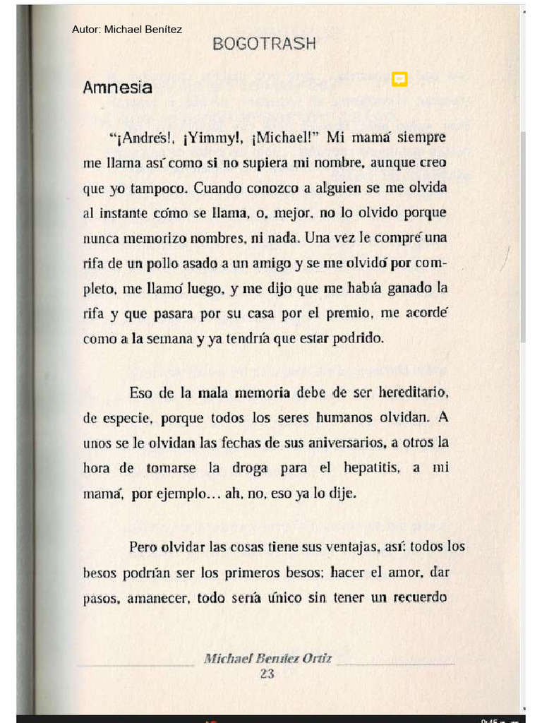 Amnesia-Michael Benítez (1) | PDF