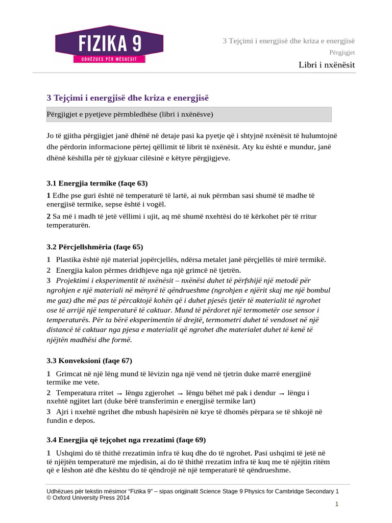 4 Pergjigje Te Pyetjeve Permbledhese: Libri I Nxenesit | PDF