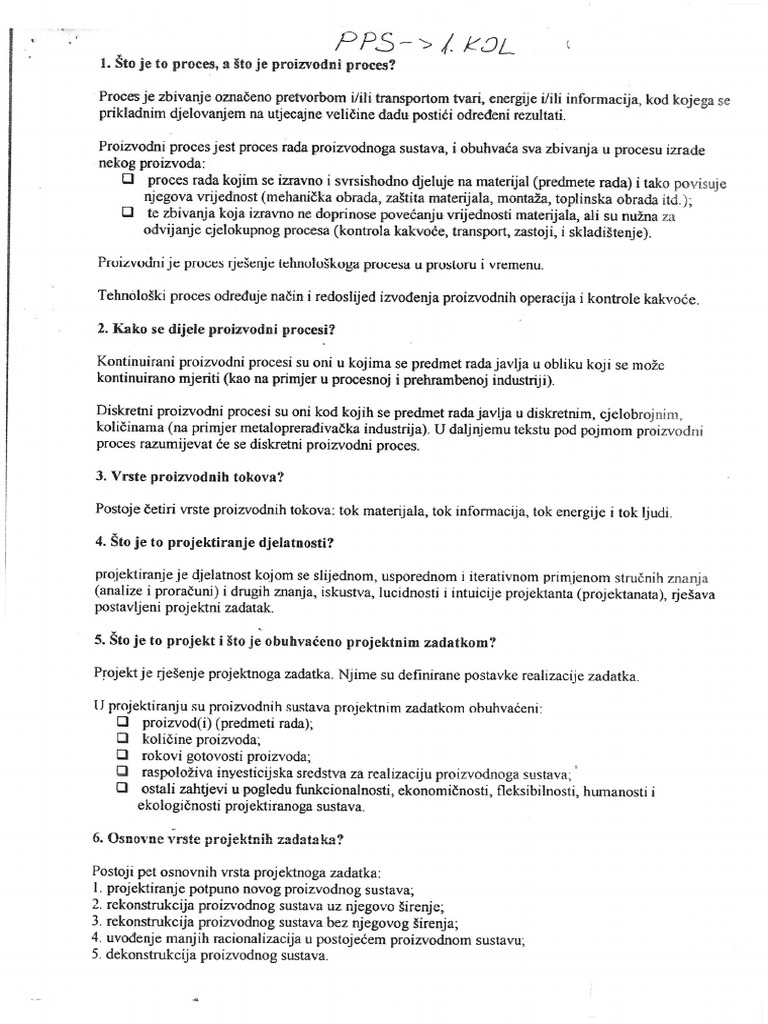 PPS Prvi Kol | PDF