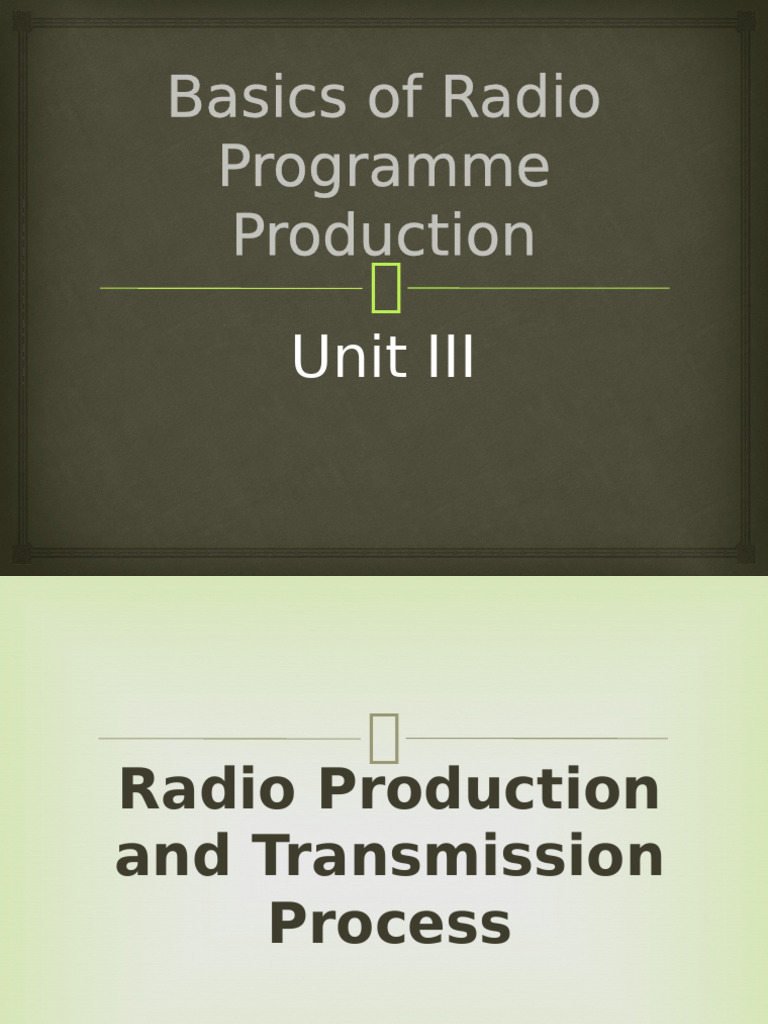 Radio Production Unit 3 | PDF | Microphone | Acoustics