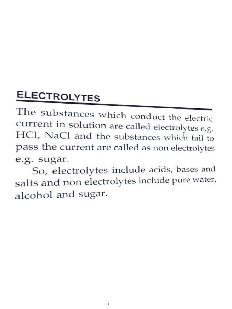 Electrolytes | PDF