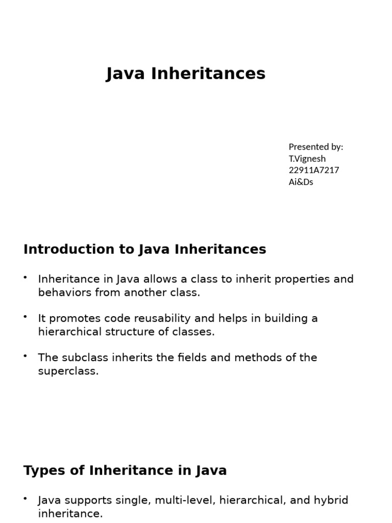Java Inheritances | PDF