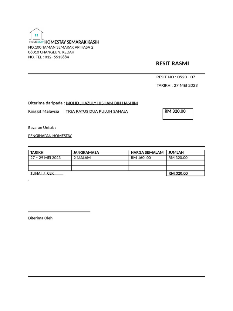 Resit Homestay Baru | PDF