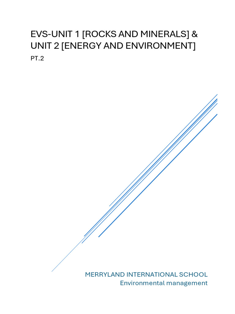 EVS Topical Unit 1 and Unit 2 PT.2 | PDF