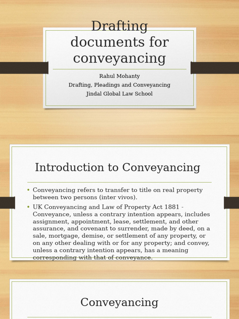 Conveyancing | PDF | Lease | Conveyancing