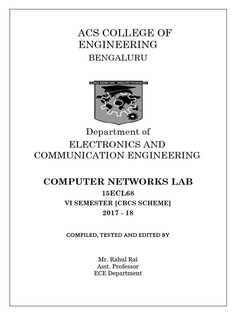 CCN LAB Manual CBCS | PDF | Computer Network | Network Topology