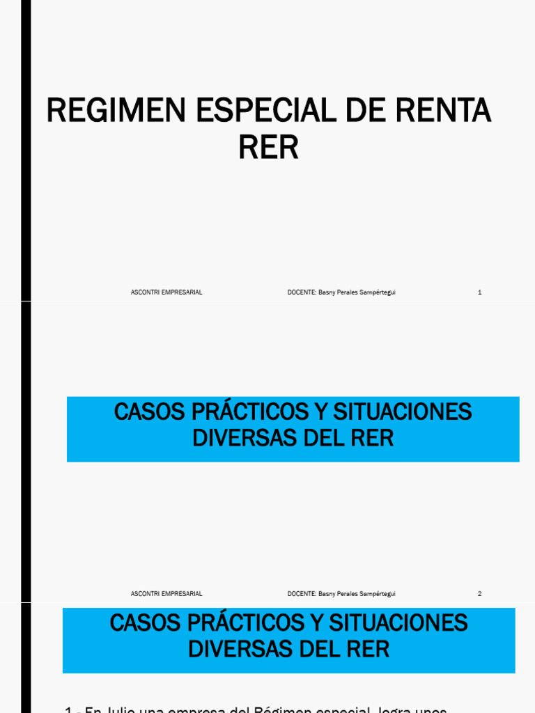 Casos Prácticos del Régimen RER | PDF