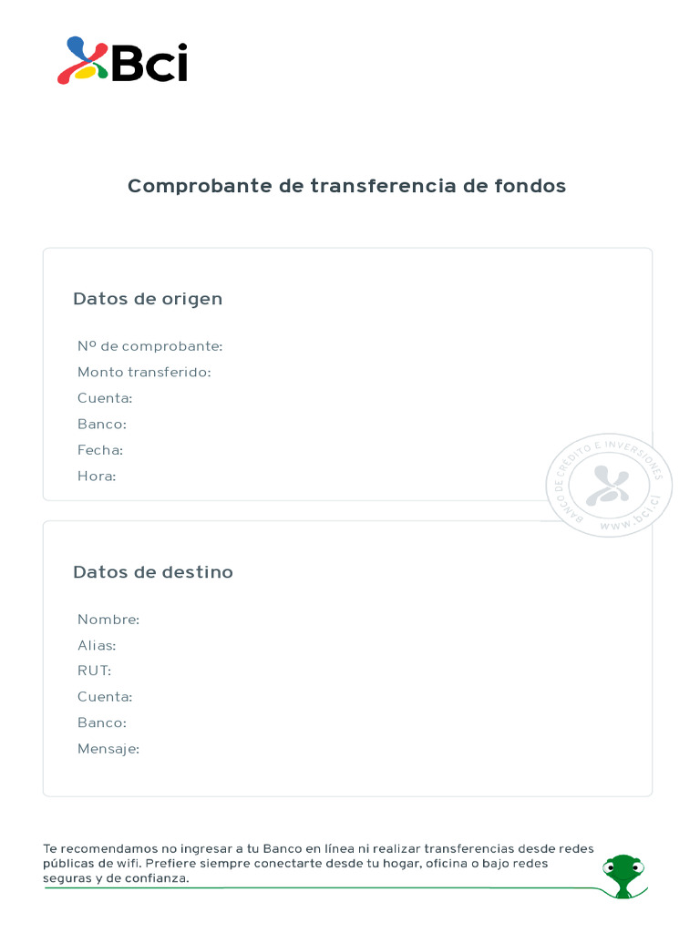 Comprobante de Transferencia Bci | PDF
