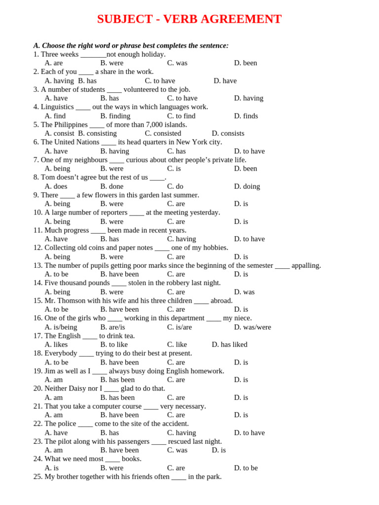 Exercises | PDF | Subject (Grammar) | Language Mechanics