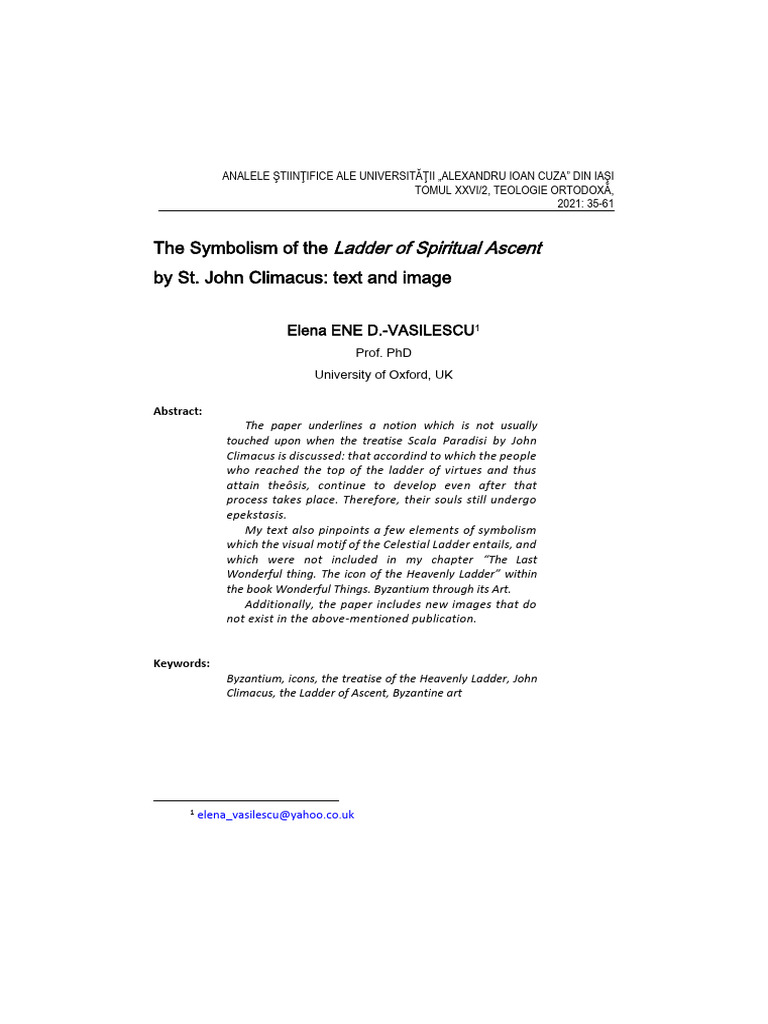 The Symbolism of The Ladder of Spiritual | PDF