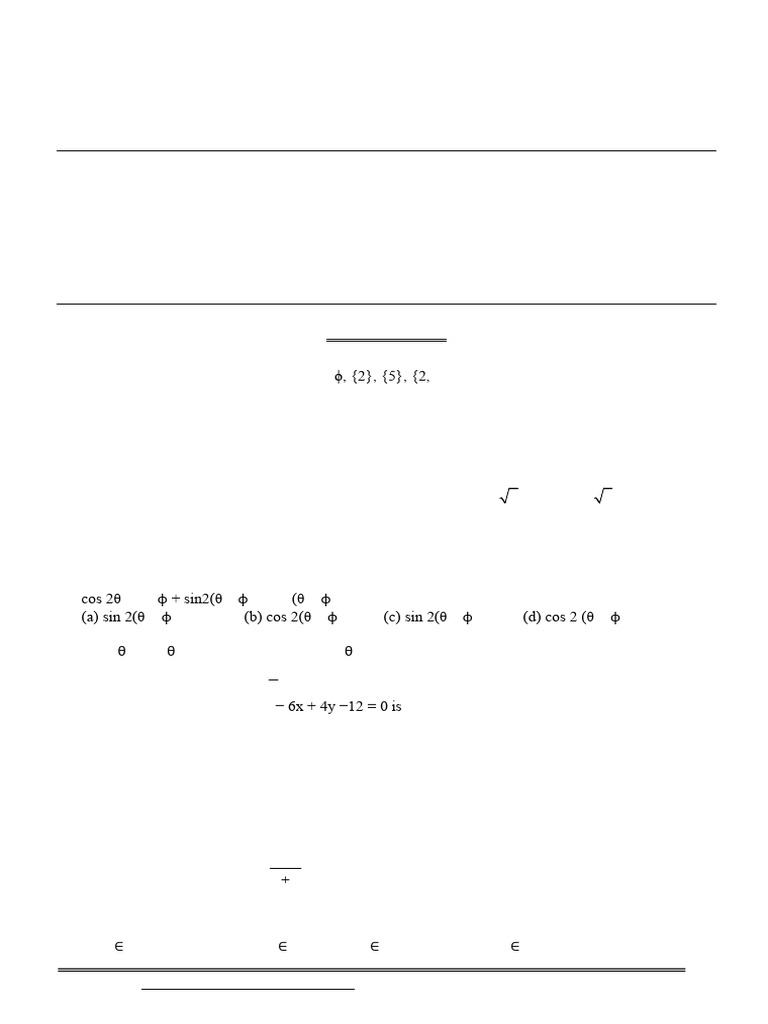 Maths Class XI Chapter 01 to 10 Practice Paper 12 2024 QP | PDF ... Maths Class XI Chapter 01 to 10 Practice Paper 12 2024 QP | PDF ...