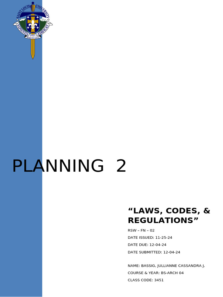PLANNING 2B_COVER PAGE - Copy | PDF | Public Transport | Transport