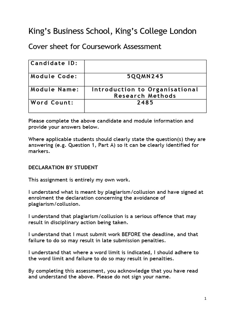 Coursework First Sample | PDF | Behavior | Ethnography