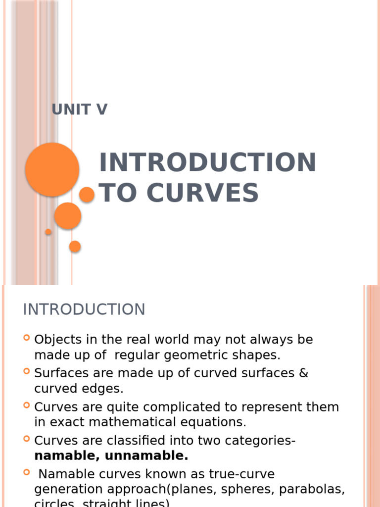 Introduction to Curves | PDF | Spline (Mathematics) | Curve