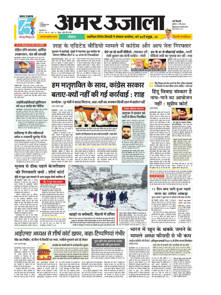 Amar Ujala 01 May 2024 | PDF