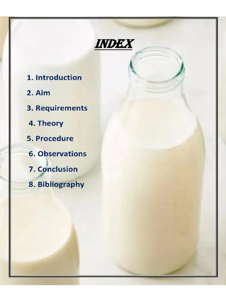Chemistry Project Amount of Casein in Different Samples of Milk | PDF