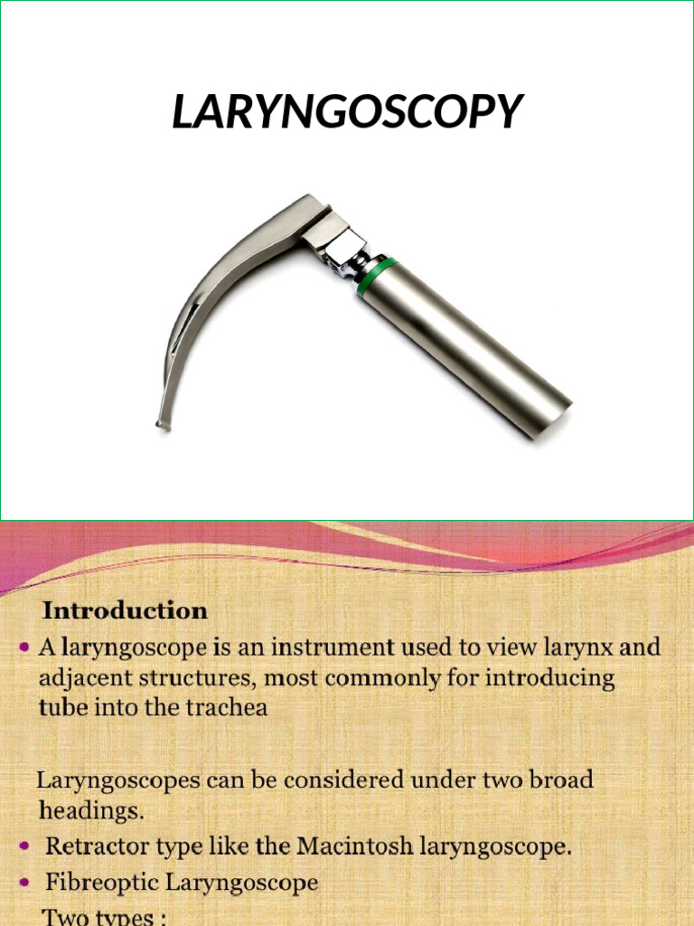 Laryngoscope: Definition and Types | PDF
