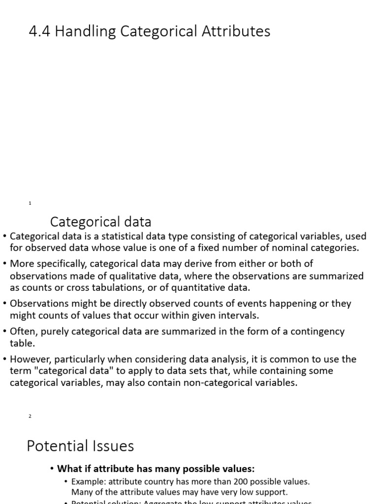 Unit4 3 Handling Categorical Attributes | PDF | Categorical Variable ... Unit4 3 Handling Categorical Attributes | PDF | Categorical Variable ...