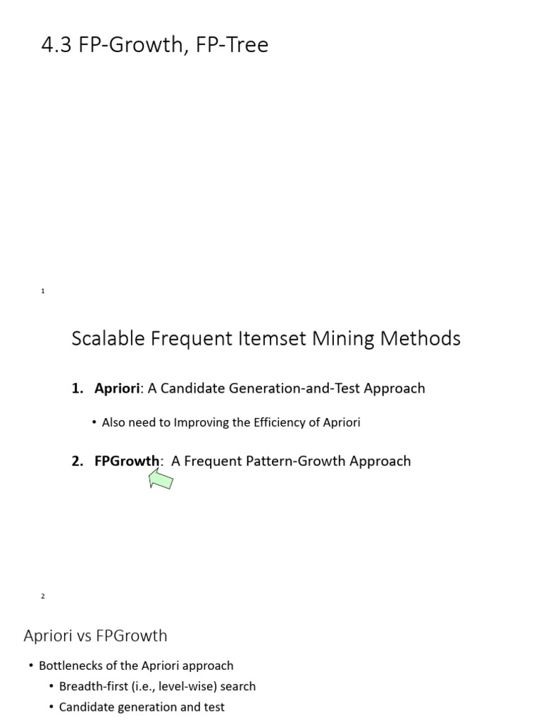 Unit4 2 Association Rules FP Growth | PDF | Algorithms | Data Management