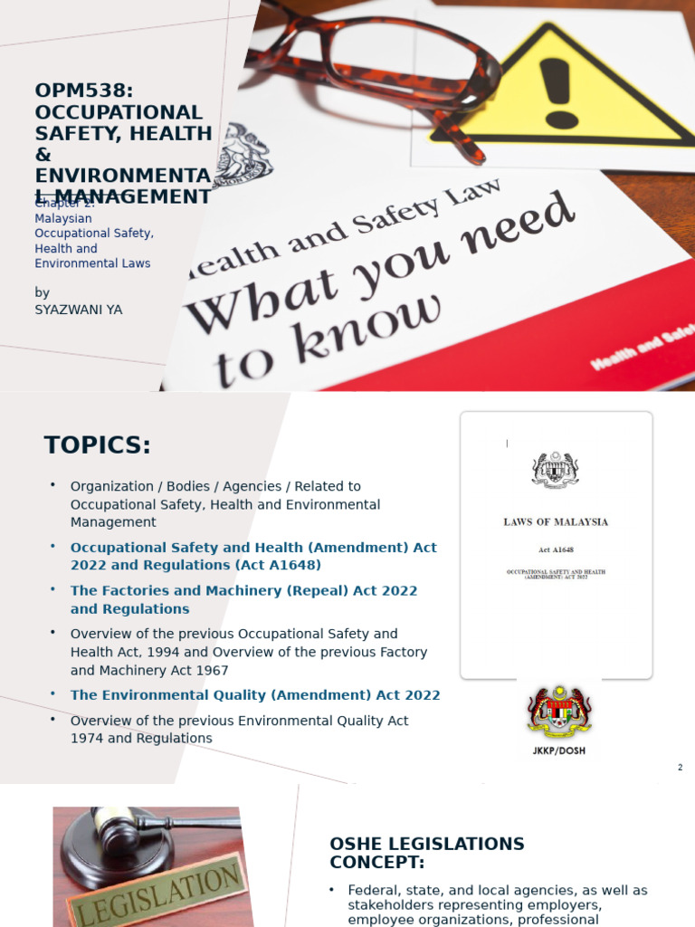Chapter 2 - OSH LAW | PDF | Occupational Safety And Health | Employment