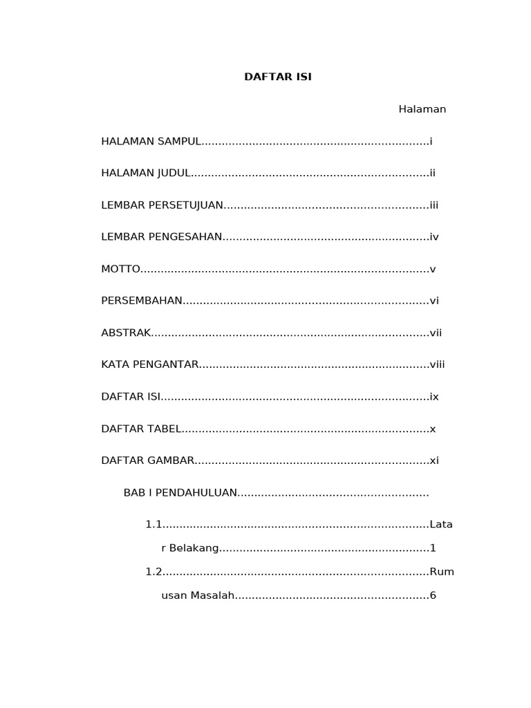 Daftar Isi | PDF