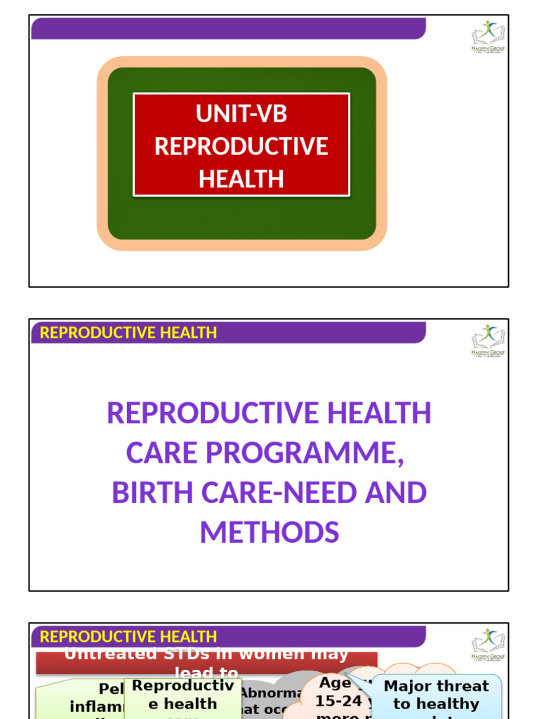Biology - XII - Reproductive Health - Health - Birth Care | PDF | Birth ...