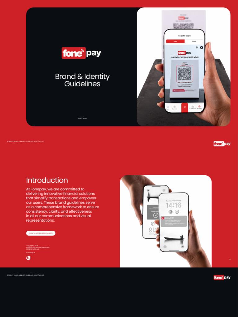 Fonepay Brand Guidelines 2024 | PDF | Qr Code | Credit Card