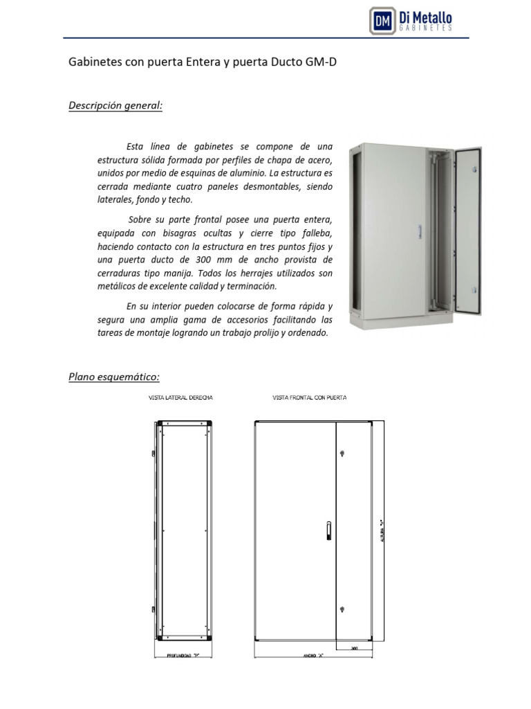 Ficha Técnica de Gabinete Modular GM-D | PDF