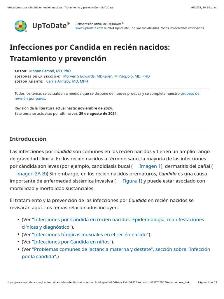 Infecciones por cándida en recién nacidos Tratamiento y prevención ...