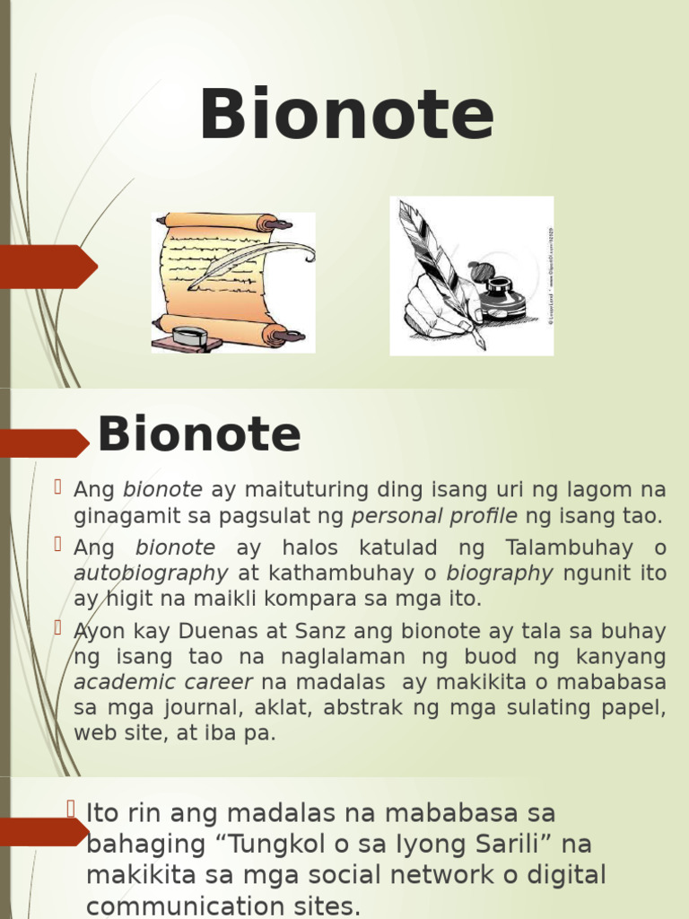 FPL Lesson 4 Bionote | PDF