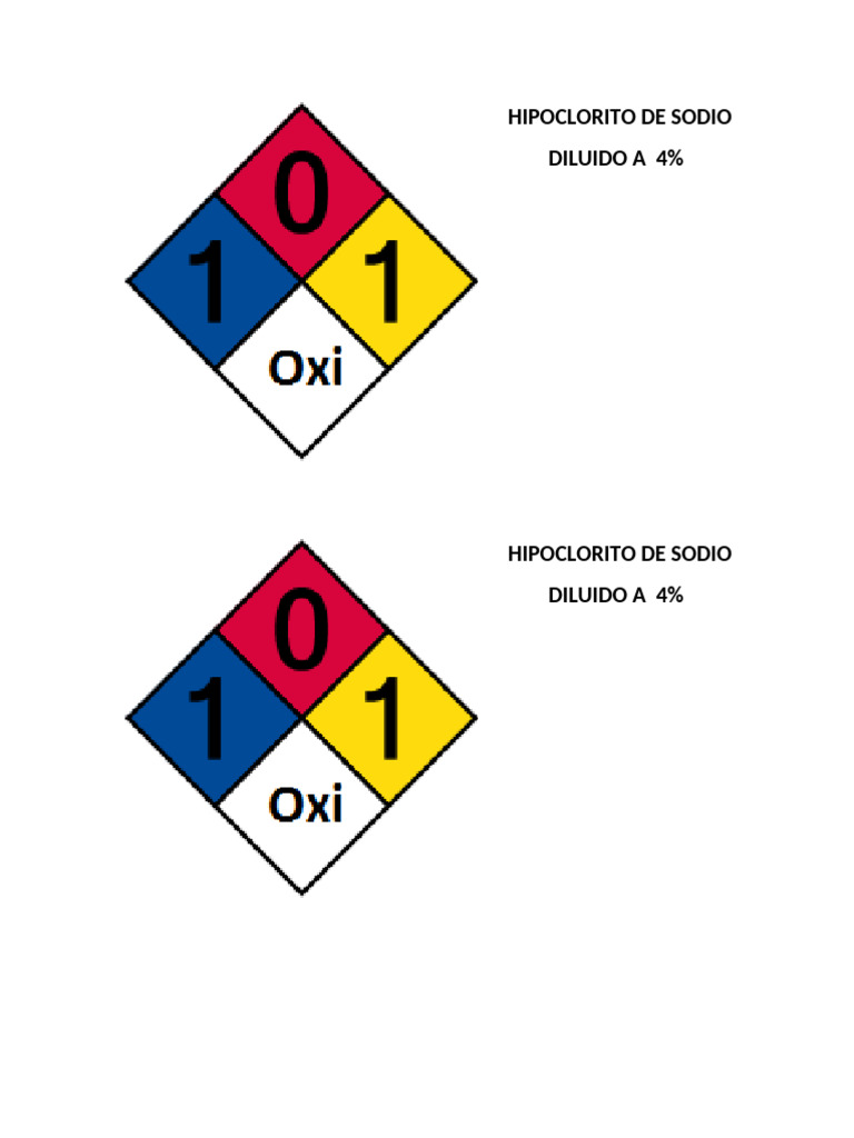 ROMBO HIPOCLORITO DE SODIO | PDF