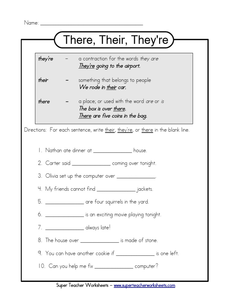 Homophones-There_Their_Theyre.. | PDF