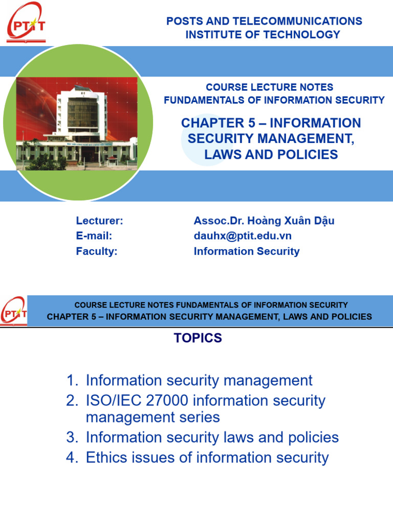 DH-INT1472-CLC-Chapter 5 - Information Security Management, Laws and ...