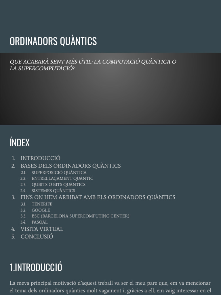 Ordinadors Quàntics | PDF