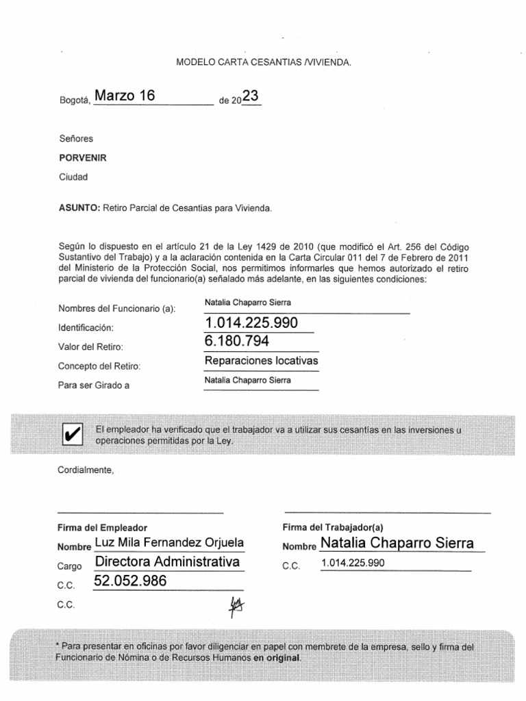 Formato de Retiro | PDF