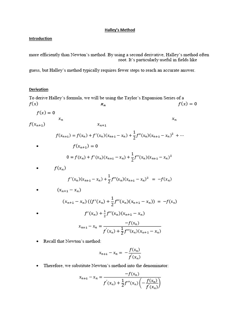 Halley's method Final | PDF | Mathematical Optimization | Applied Mathematics