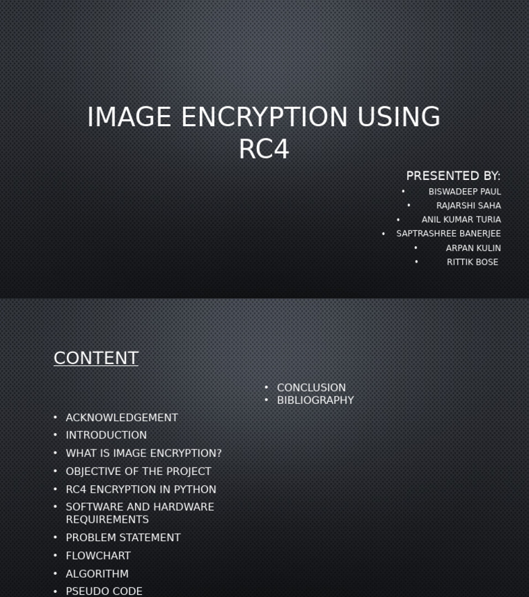 Image Encryption Using rc4 | PDF