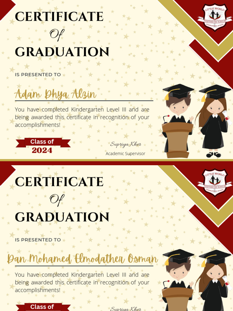 KG3B Graduation Certificate | PDF