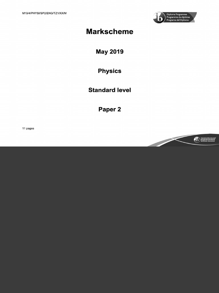 IBDP SL 16-21 P2-Markscheme | PDF