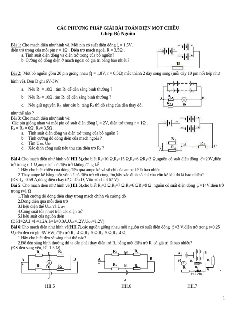 Phuong Phap Giai Bai Toan Dien Mot Chieu | PDF