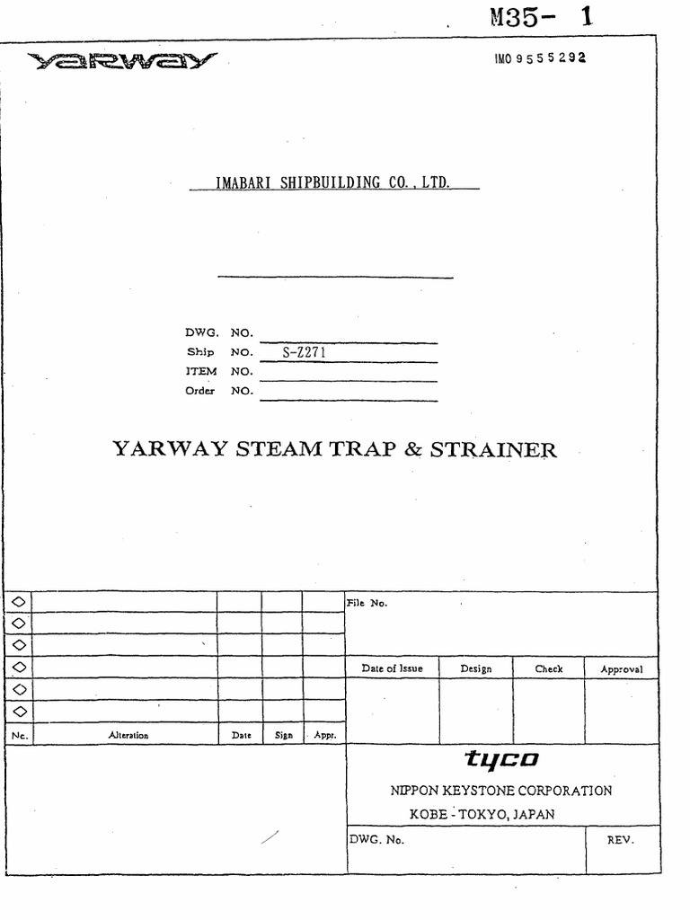 Yarway Steam Trap Series 60Y Details | PDF | Plumbing