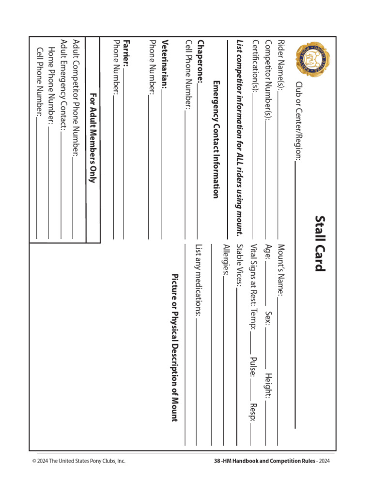 USPC Stall Card 2024 | PDF